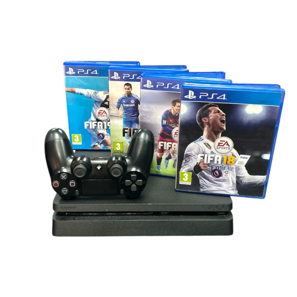 Pre-owned Playstation 4 Slim Console, 500GB Black FIFA Pack - Own4Less